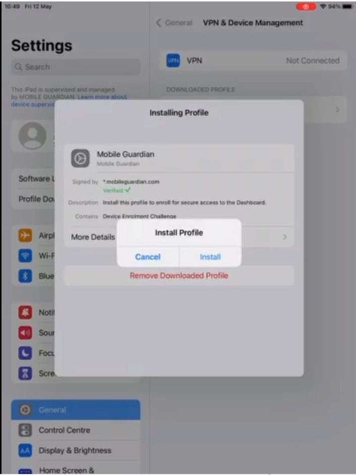 Ios Onboarding Enrolling Devices Using A Url Qr Code Mobile Guardian