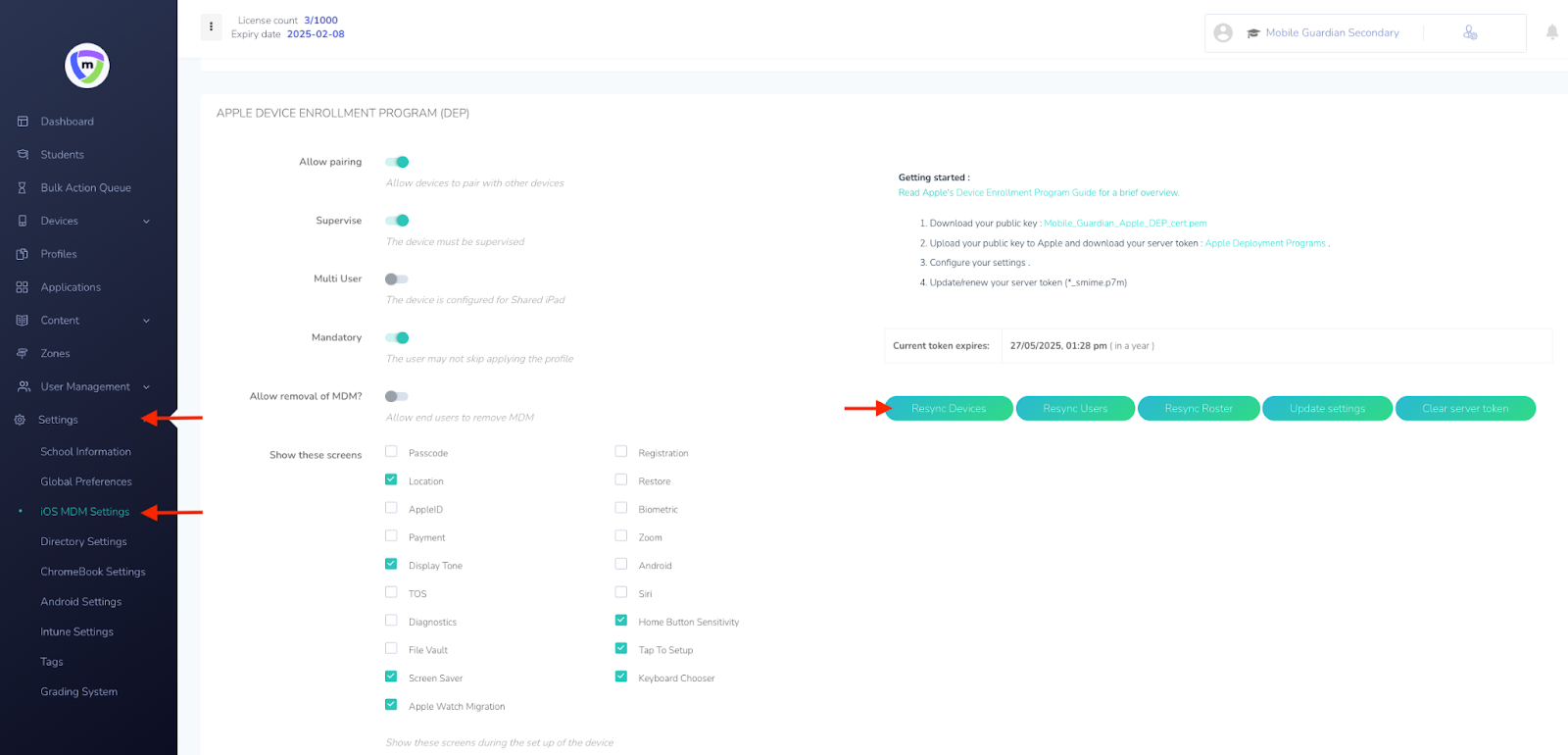 DEP - Adding a Reseller ID or New Devices – Mobile Guardian