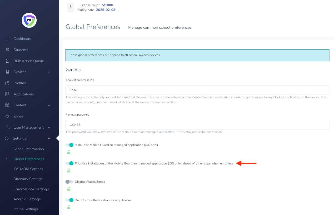 Installing applications on iOS – Mobile Guardian