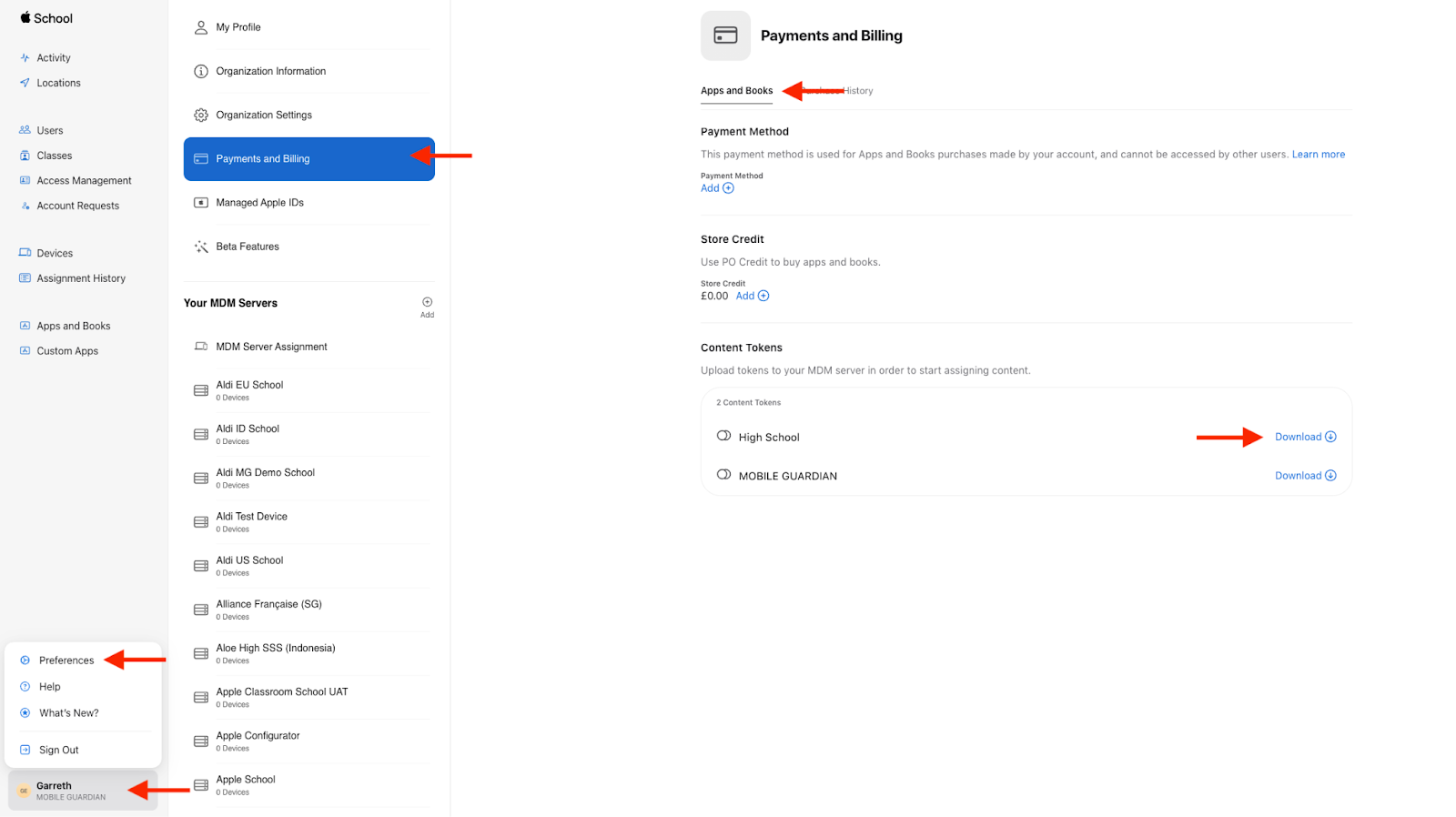 Updating/Renewing a VPP Token – Mobile Guardian