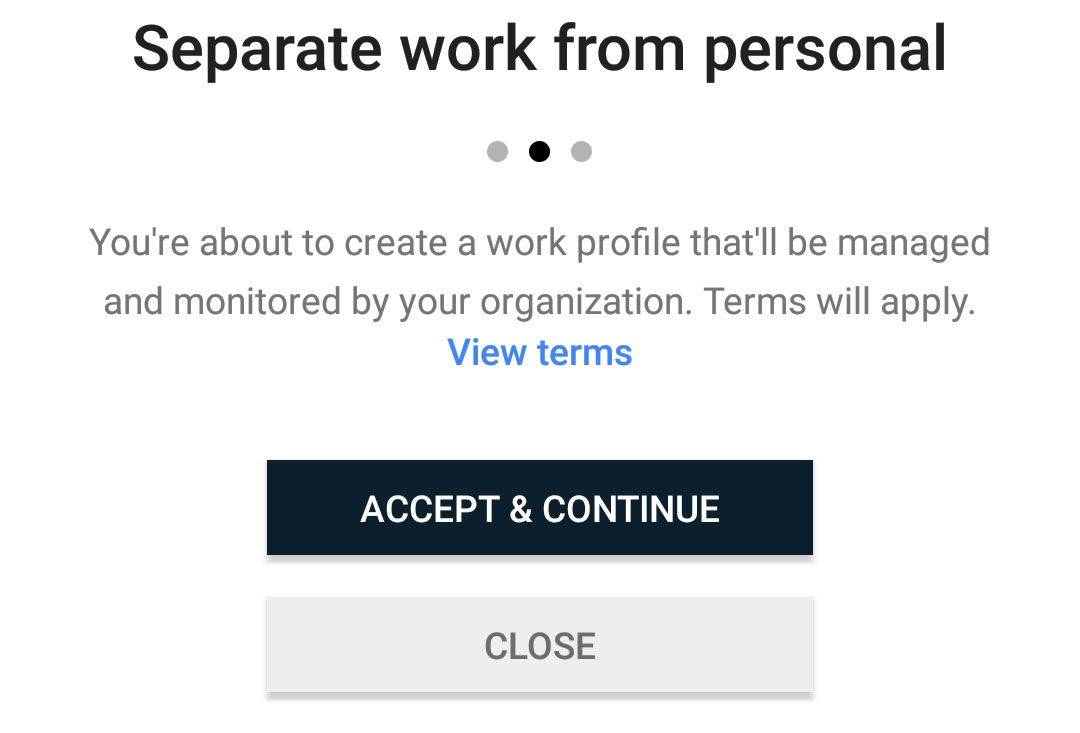 Android Onboarding Enrolling Managed Android Profile Devices Emm